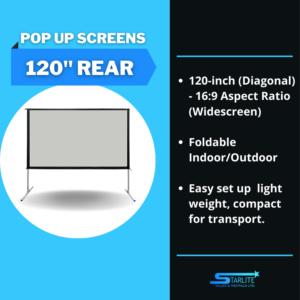 Screen - 120" REAR Elite Screen - Starlite Sales and Rentals