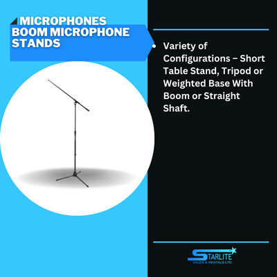 Boom Microphone Stands - Starlite Sales and Rentals