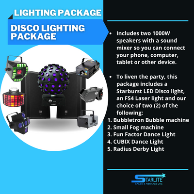 Disco Party Package - Starlite Sales and Rentals