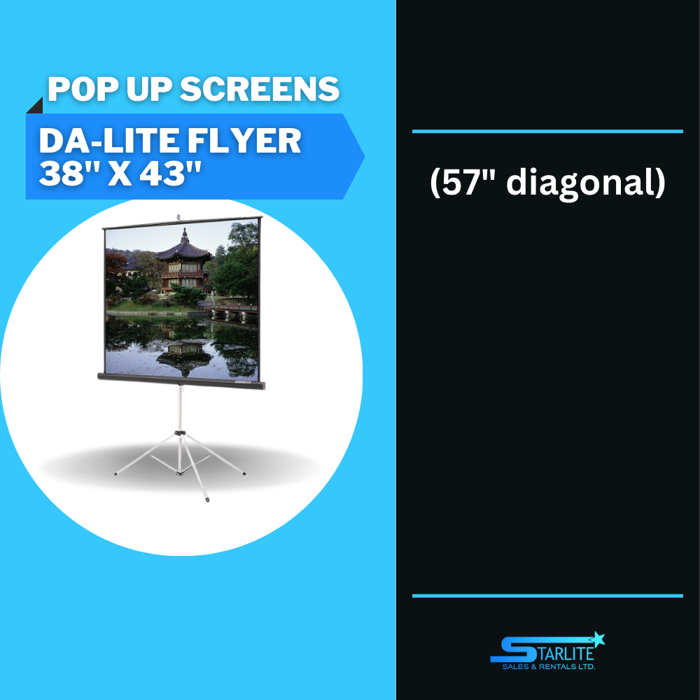 Screen - Da-Lite Flyer 38" x 43" (57"diagonal) - Starlite Sales and Rentals