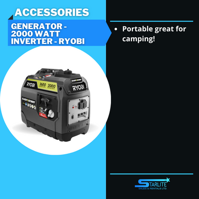 GENERATOR - 2000 WATT - Starlite Sales and Rentals