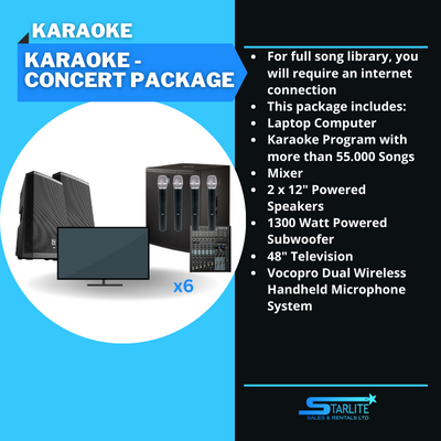 Karaoke - Concert Package - Starlite Sales and Rentals