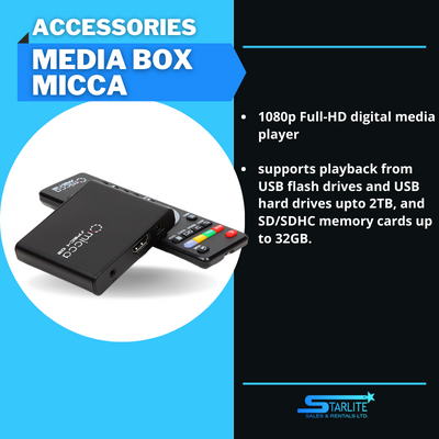 MEDIA BOX - MICCA - Starlite Sales and Rentals