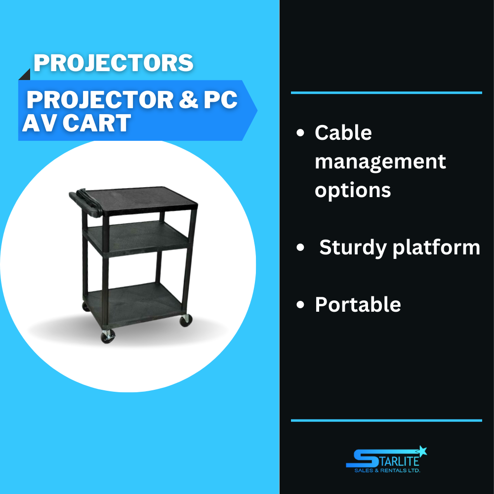 Stand - Projector & PC AV Cart - Starlite Sales and Rentals