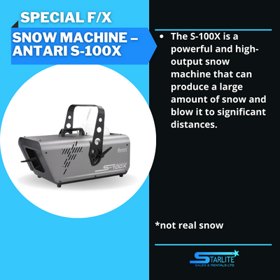 SNOW MACHINE - Antari S-100X - Starlite Sales and Rentals