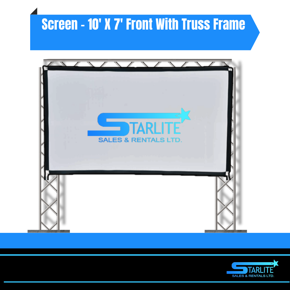 Screen - 10' x 7' Front with Truss Frame - Starlite Sales and Rentals