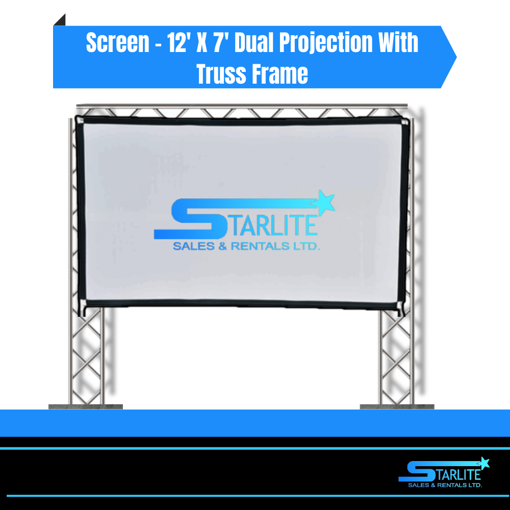 Screen - 12' x 7' Dual Projection with Truss Frame - Starlite Sales and ...