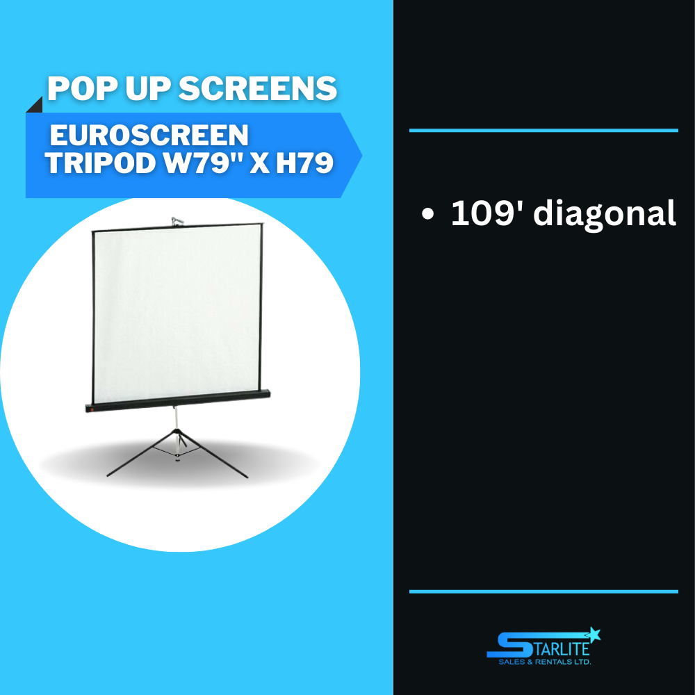 Screen - Euroscreen Tripod W79" x H79" (109 dia) - Starlite Sales and ...