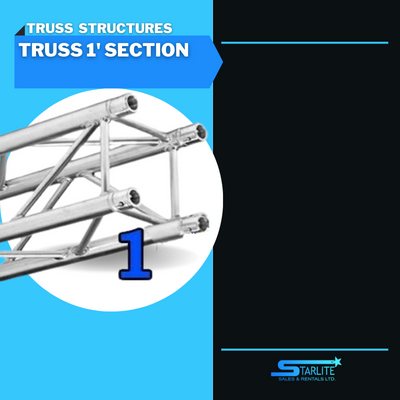 Truss 1' Section - Starlite Sales and Rentals