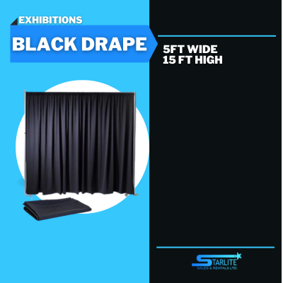 Premium Black-Out Drape 10ft Section (Drape Only) - Starlite Sales and ...