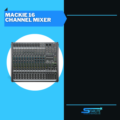 Mackie 16 Channel Mixer - Starlite Sales and Rentals
