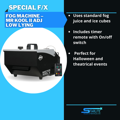 FOG MACHINE - Mr Kool II ADJ LOW LYING - Starlite Sales and Rentals