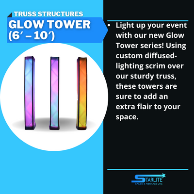 Glow Tower (6' - 10') - Starlite Sales and Rentals